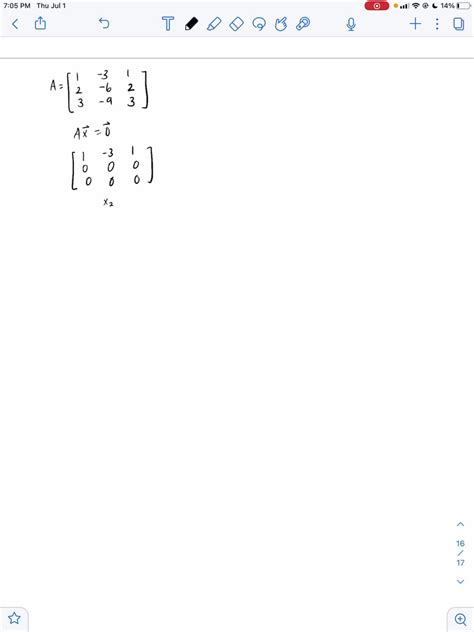find a basis for the solution space of the homogeneous linear system and find the dimension of
