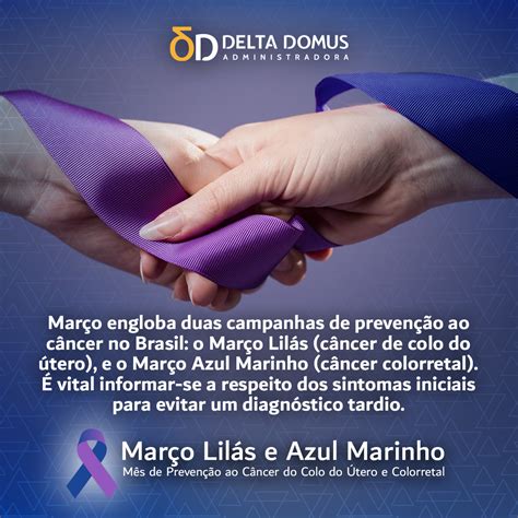 Março Lilás e Azul Marinho Delta Domus Administradora