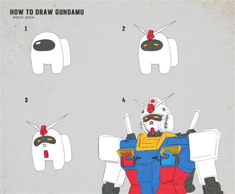 How To Draw A Gundam Among Us Art Tutorials Know Your Meme