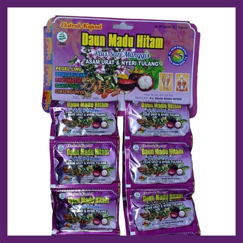 Jual Kapsul Daun Madu Hitam Plus Sari Manggis Jamu Asam Urat Obat