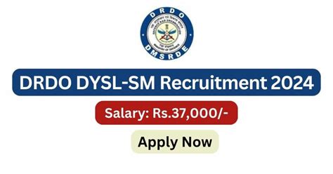 Drdo Dysl Sm Recruitment Jrf Posts Apply Now Tamilanguide