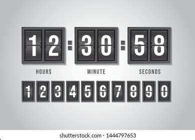 Flip Countdown Clock Counter Timer Vector Stock Vector Royalty Free