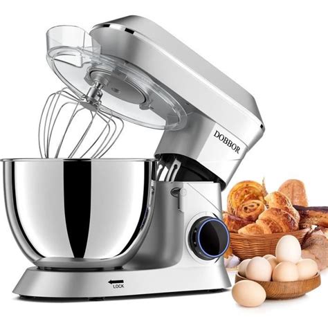 Pâtissier DOBBOR 1500W Robot Batteur Patisserie avec Fouet Batteur