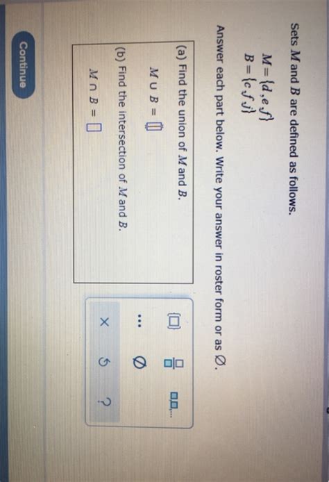 solved sets m and b are defined as follows m {d e f} b {c