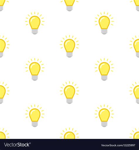 Light Bulb Seamless Pattern Royalty Free Vector Image