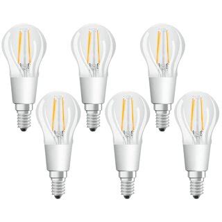 6 X Osram LED Filament Tropfen 5W 40W E14 Klar 470lm GlowDim Warmwe