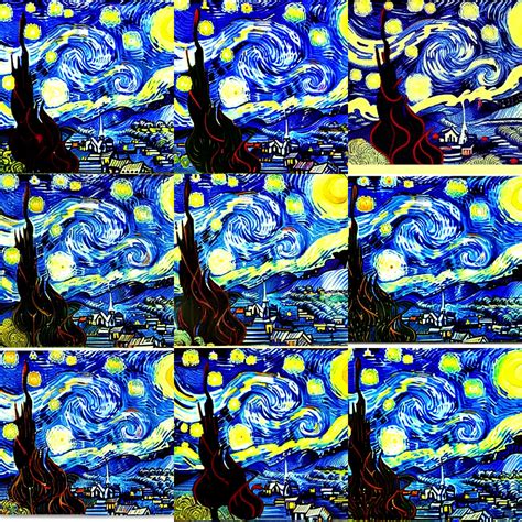 Beautiful Starry Night Painting By Hokusai And Van Gogh Stable