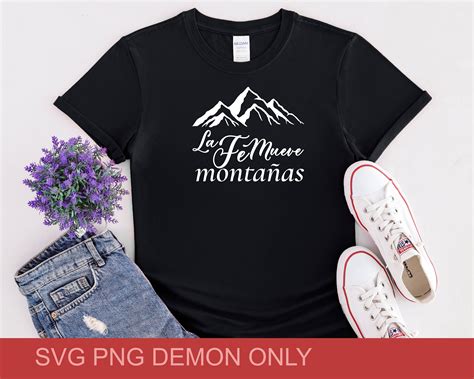 Svg Png La Fe Mueve Monta As Para Cricut Etsy