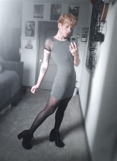 Enby Style Men Wearing Dresses Men In Dresses In Pantyhose Genderqueer Fashion Guys In