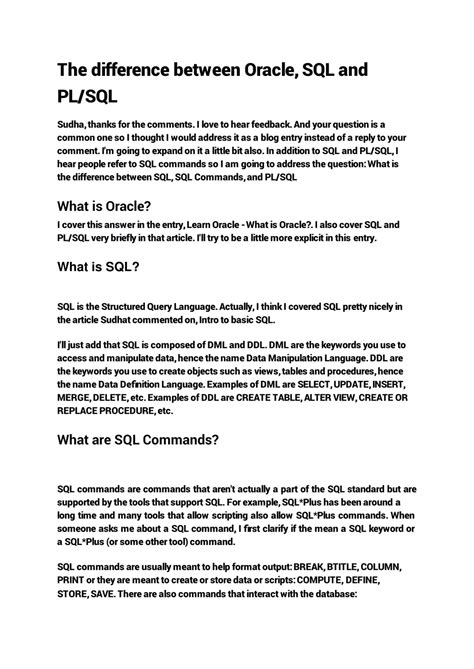 ppt the difference between oracle sql and pl sql powerpoint presentation id 11678728