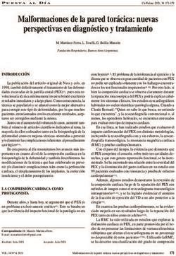 Malformaciones de la pared torácica nuevas perspectivas en diagnóstico