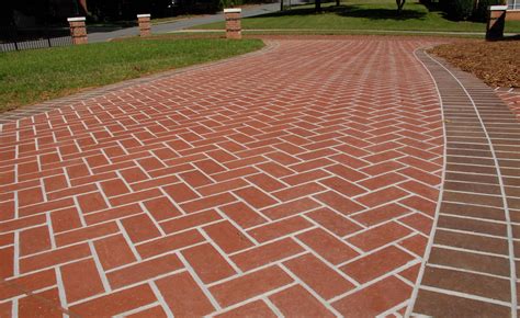 Red Pavers Heringbone