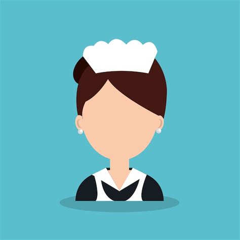 Premium Vector Hotel Worker Housekeeper Icon