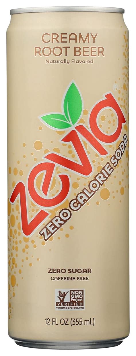 Amazon Zevia Zero Calorie Soda Creamy Root Beer Non GMO 12 Fl