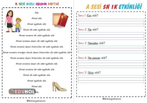 A Sesi Hızlı Okuma Metni Eduhol Etkinlik İndir Oyun Oyna Test Çöz
