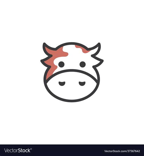 Cow Head Royalty Free Vector Image VectorStock