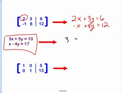 6 3 matrices using a calculator to solve systems with rref part 1 lesson wmv youtube