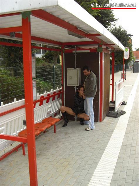 German Couple Berichte And Danny Have Sex On A Footpath Over A Roadway