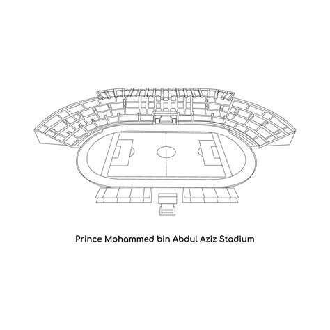 Line Art Design Of Saudi Arabias International Stadium Prince Mohammed