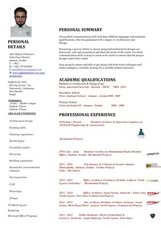 ARCH ADEL ALSHARAYRI CV PDF