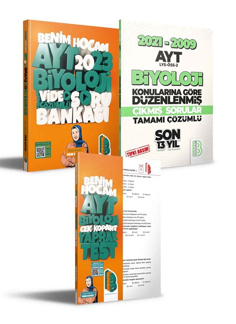 2023 AYT Biyoloji Soru Bankası Çek Kopar Yaprak Test ve Son 13 Yıl