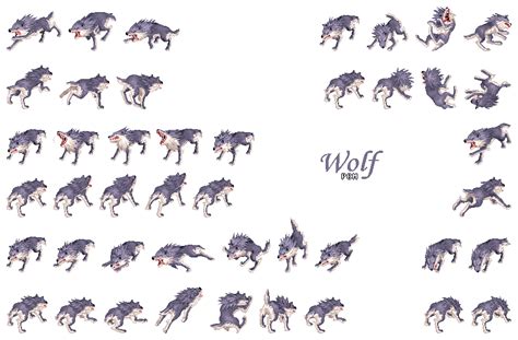 Wolf Sprites Wolf Character Cross Stitch Designs Pixel Art