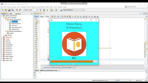 tutorial aplikasi perpustakaan menggunakan netbeans tanpa database tugas uas part 1 youtube