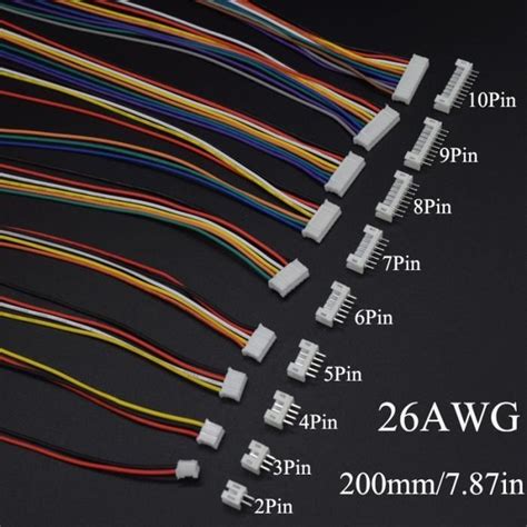 10 sets 3p Connecteur Mâle Et Femelle Mini Jst 2 0 Ph Avec Fils