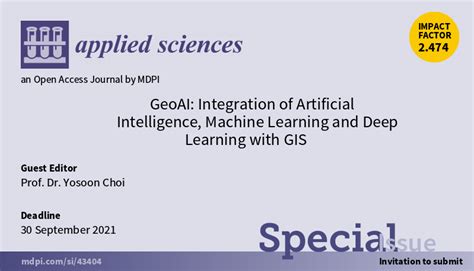 call for paper special issue geoai integration of artificial intelligence machine learning