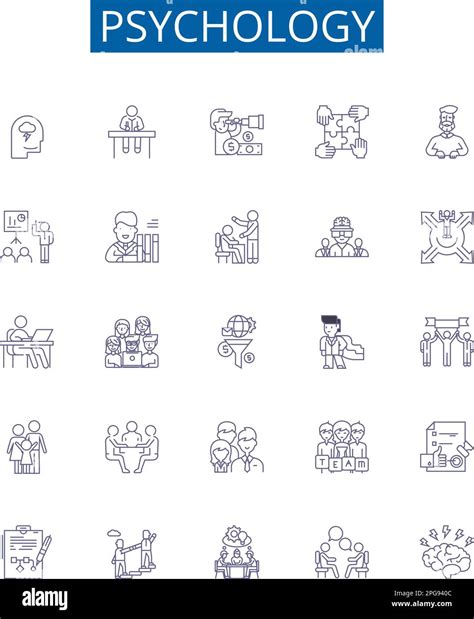 Psychology Line Icons Signs Set Design Collection Of Psychology Mind