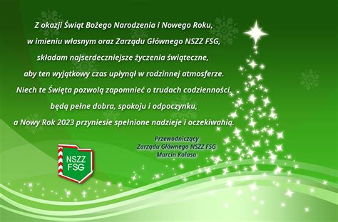 Życzenia przewodniczącego ZG NSZZ FSG skierowane do Funkcjonariuszek i