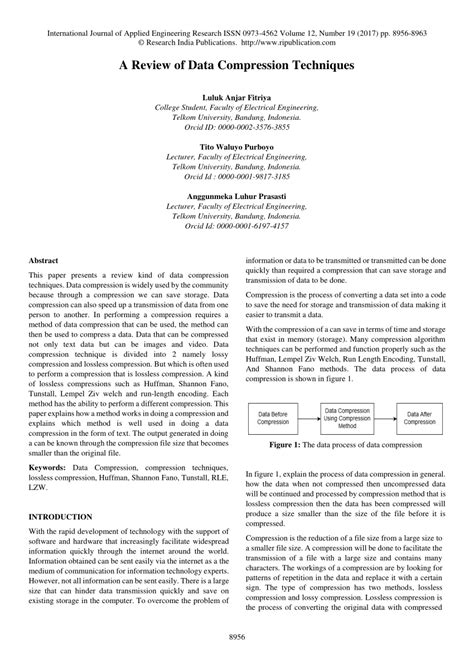 pdf a review of data compression techniques