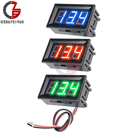 Diymore 2 3 Fils 0 56 Led Voltm Tre Num Rique Voltm Tre De Voiture Moto