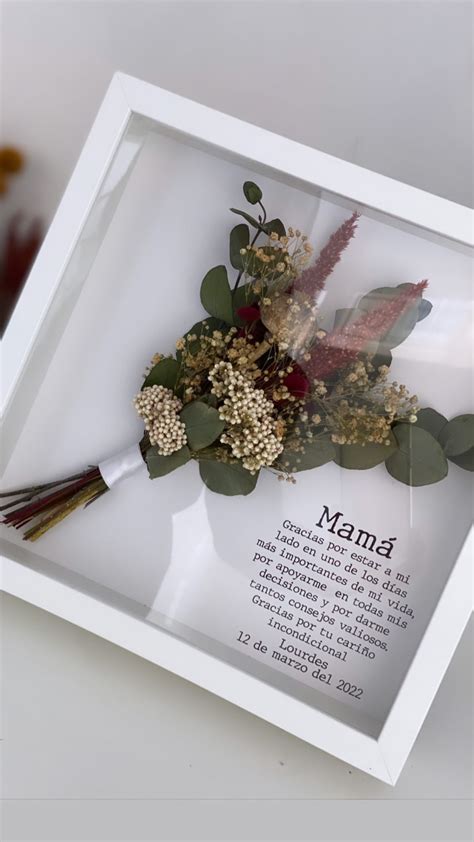 Marco Con Flores Preservadas Grande Ramo Grande Personalizado Blimland