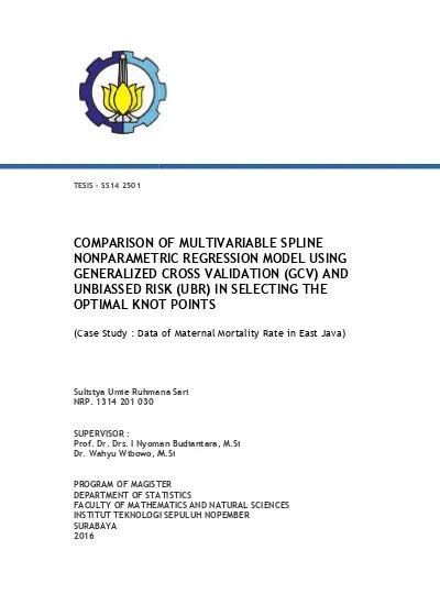 perbandingan model regresi nonparametrik spline multivariabel dengan menggunakan metode gcv dan