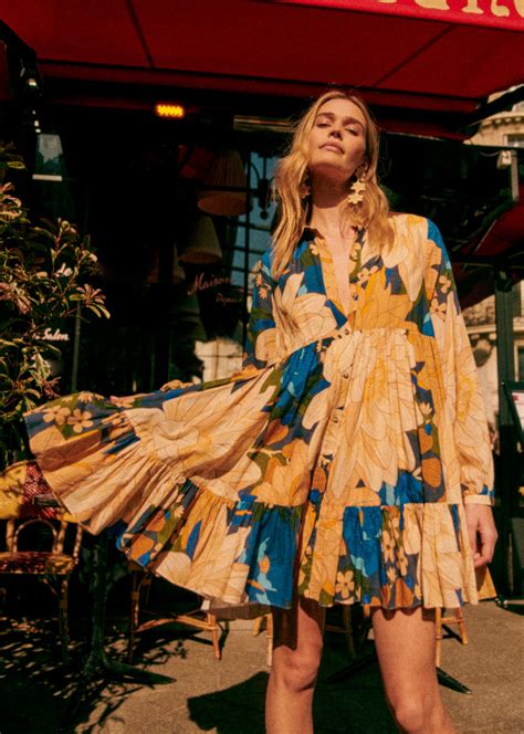 Hilma Dress Sézane x FARM Rio Floral mandacaru Print Sézane