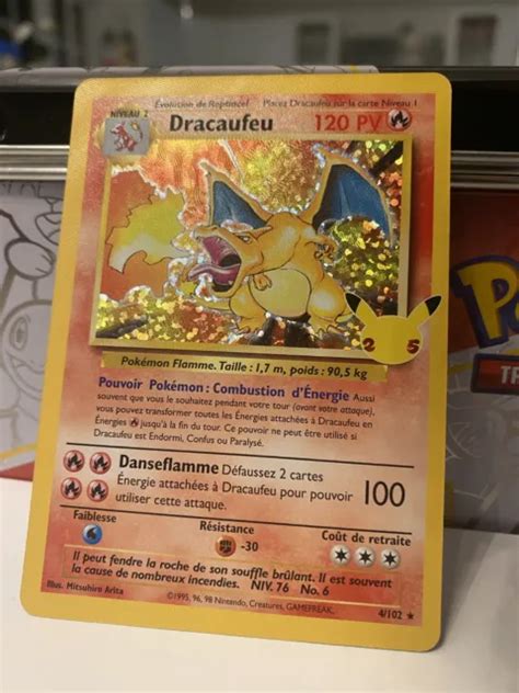 CARTE POKEMON DRACAUFEU 4 102 Holo Celebration 25 Ans FR EUR 150 00