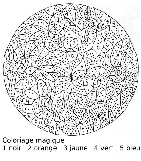 Coloriages Coloriage magique Éducatifs Dessins à colorier