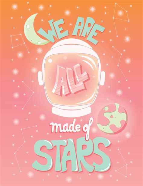 Somos Todos Feitos De Estrelas Tipografia Moderna Design De Cartaz