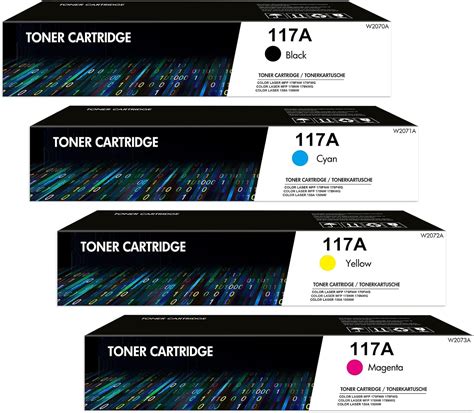 4 Pack Compatible 117A Toner Cartridge Replacement For HP 117A 117
