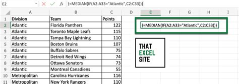 How To Calculate A Median IF Function In Excel Conditional Median