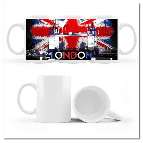 Kubek ceramiczny London City 330 ml ZeSmakiem biały ZeSmakiem