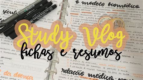 Study Vlog 5 Fichas E Resumos Para Provas YouTube