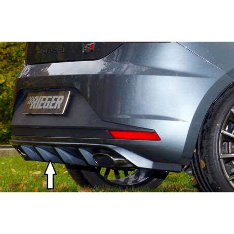 Diffuseur De Pare Chocs Arri Re Noir Rieger Tuning Pour Seat Leon