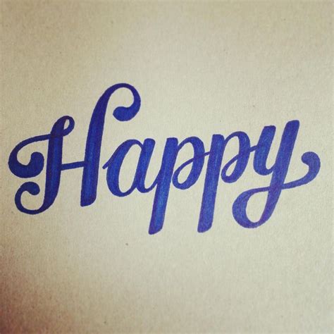 Happy Typography Letters Lettering Happy