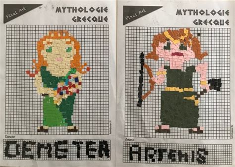 CE1 A Mythologie Grecque En Pixel Art
