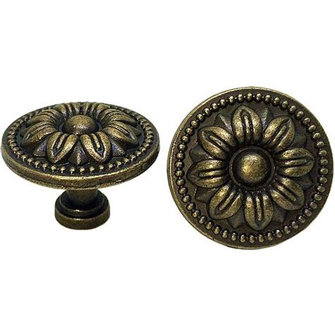 10x Boutons De Tiroir De Porte De Placard Vintage 35mm Fleur Design