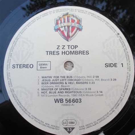 Disc Vinil LP ZZ Top Tres Hombres Hifi Audio Mix