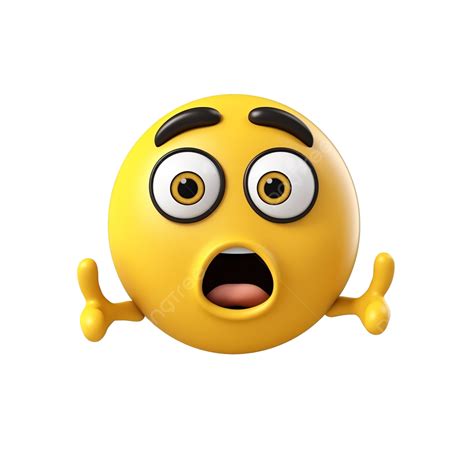 Confused Emoji 3d Illustration Yellow Minimalist Simple PNG