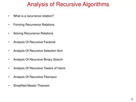 ppt analysis of recursive algorithms powerpoint presentation free download id 6527757
